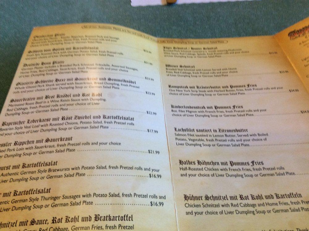 Menu at Schnitzel Platz pub & bar, Glendale Heights