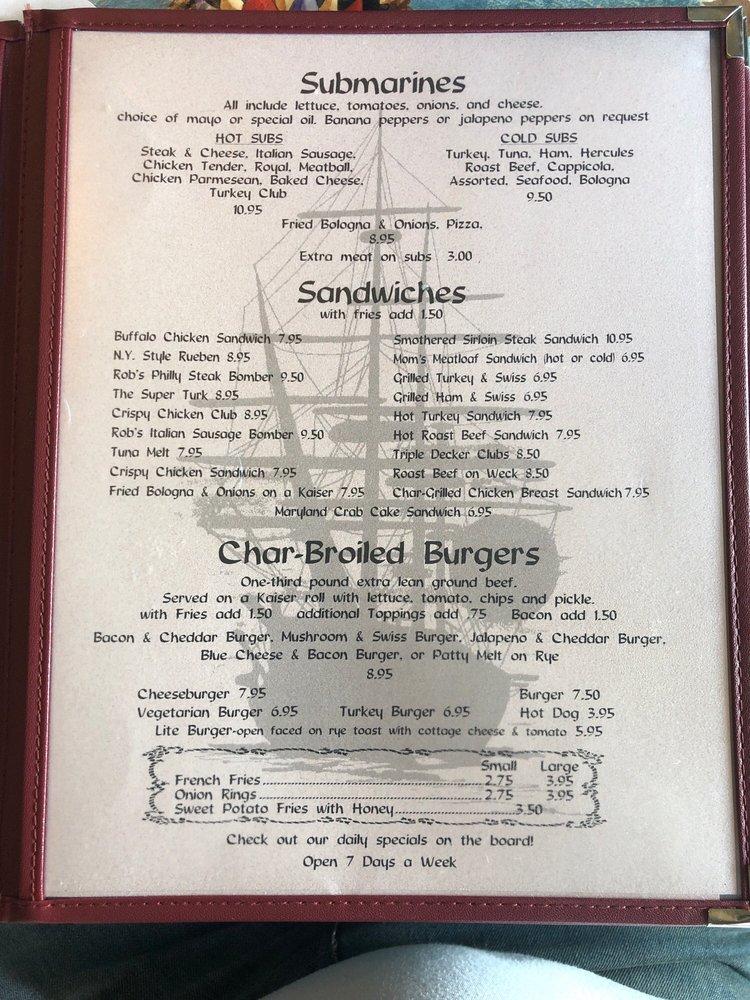 Menu at The Beach House restaurant, Grand Island