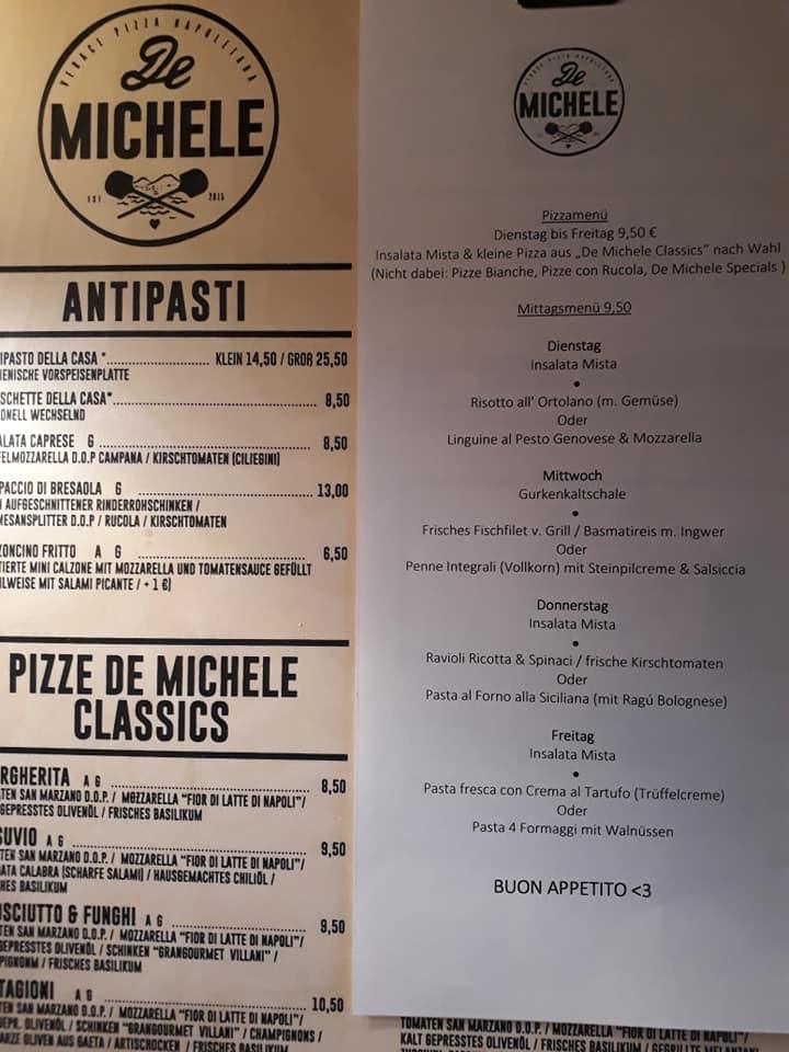 Menu at De Michele - Verace Pizza Napoletana, Vöcklabruck