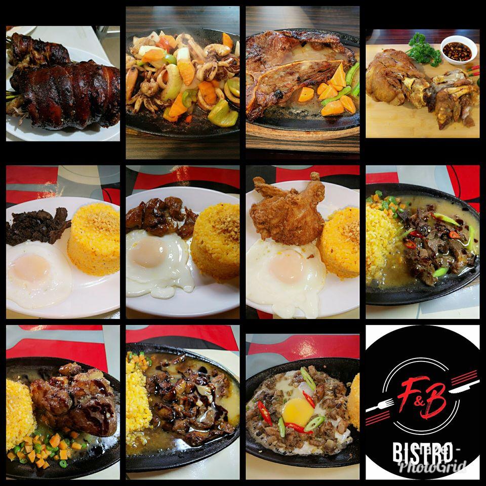 Menu at F & B Bistro restaurant, Caloocan