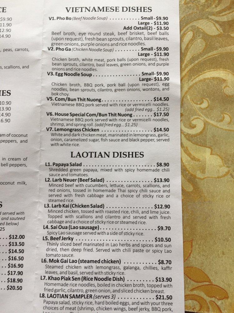 Menu at Mai Phi Authentic Asian Cuisine restaurant, Southern Pines