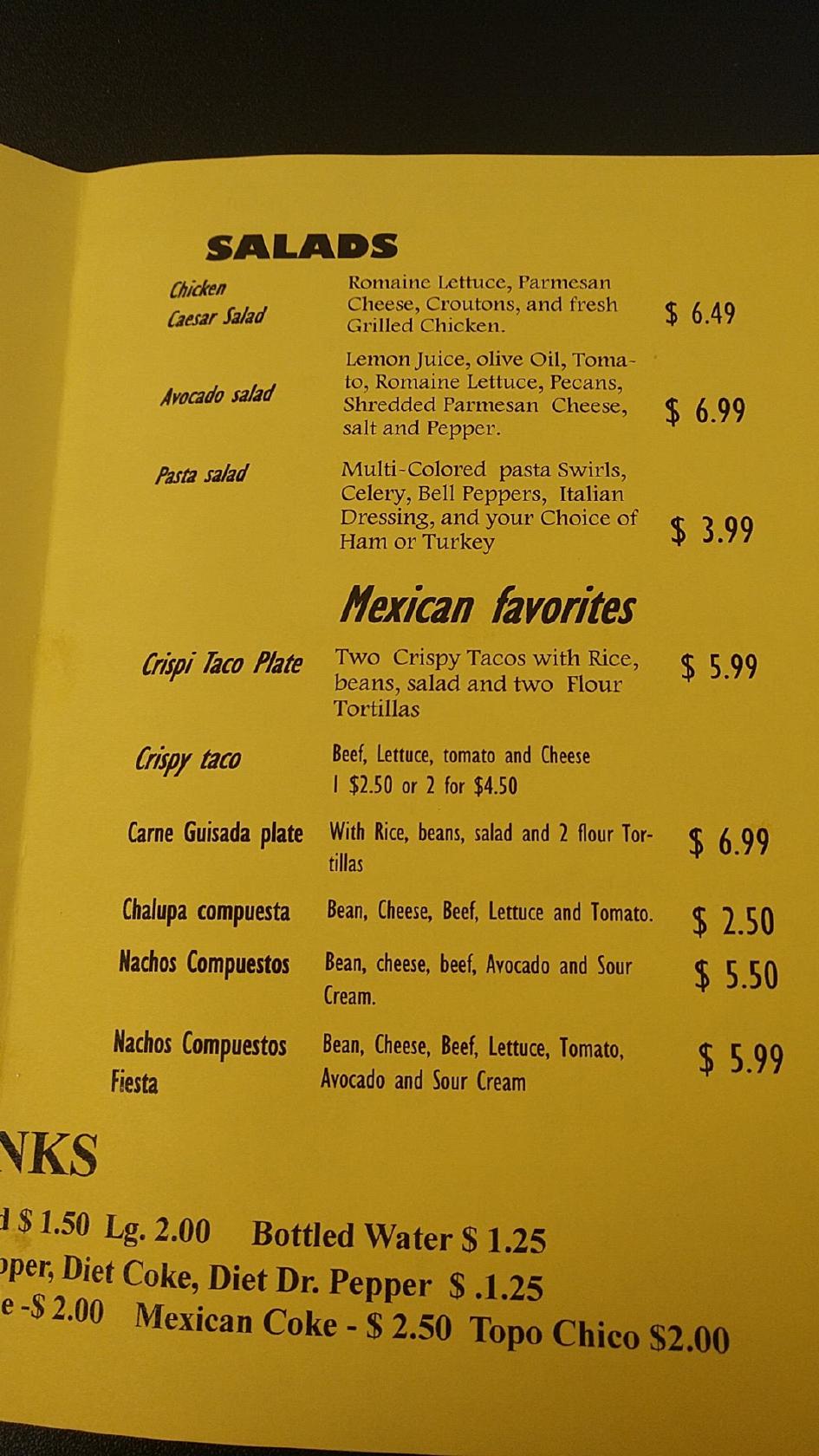 Carta de My Breaktime Cafe, San Antonio