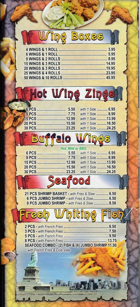 Menu at New York Fried Chicken pizzeria, Freehold