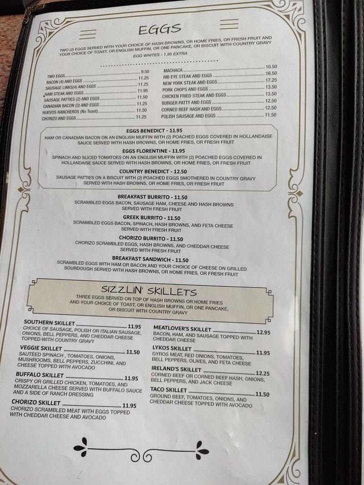 Menu at Main Street Cafe, Fallbrook