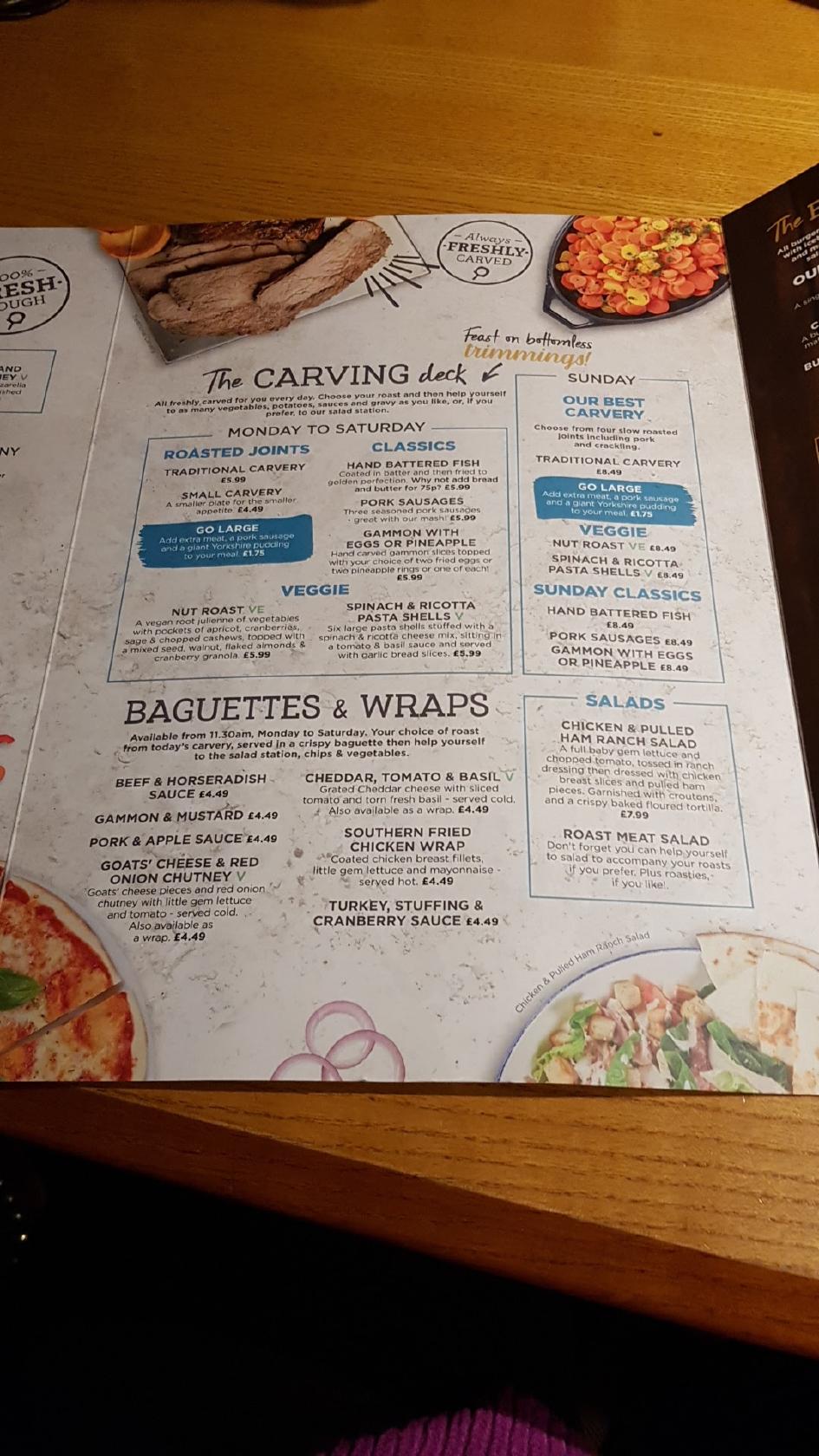 Menu at The Woodend - Stonehouse pub & bar, Sutton-in-Ashfield