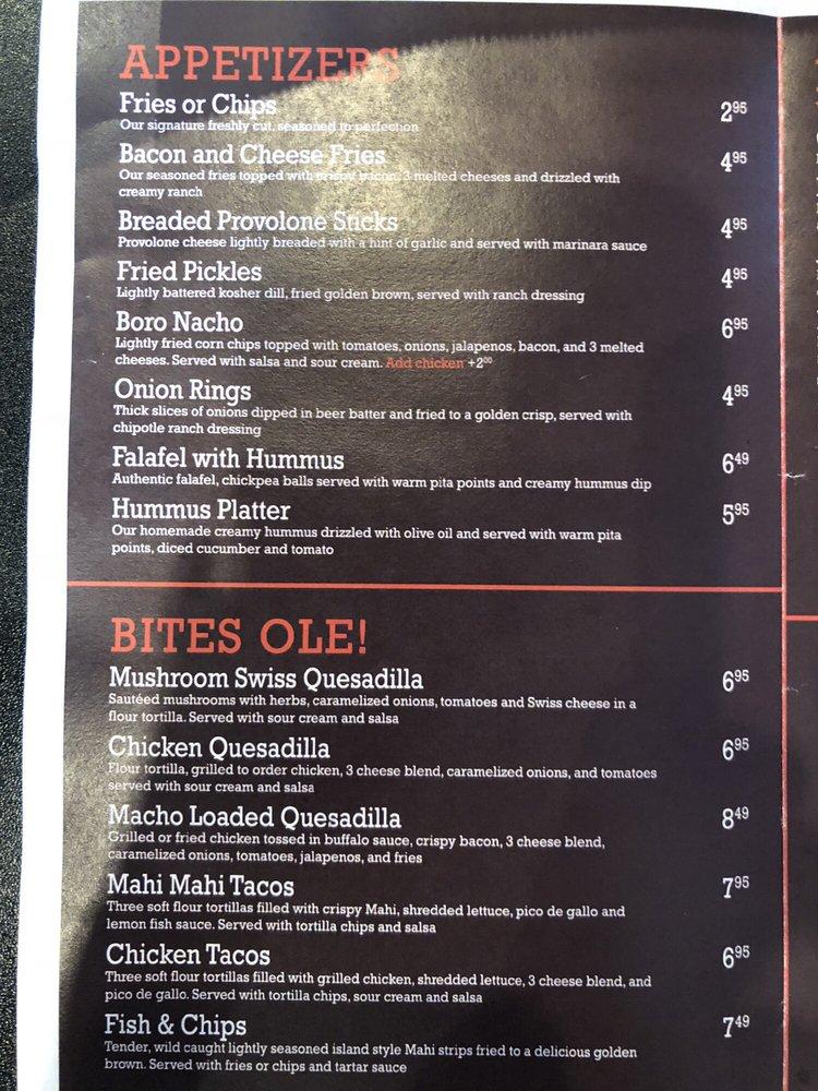 Menu at Bites in the Boro restaurant, Statesboro, Statesboro Pl Cir