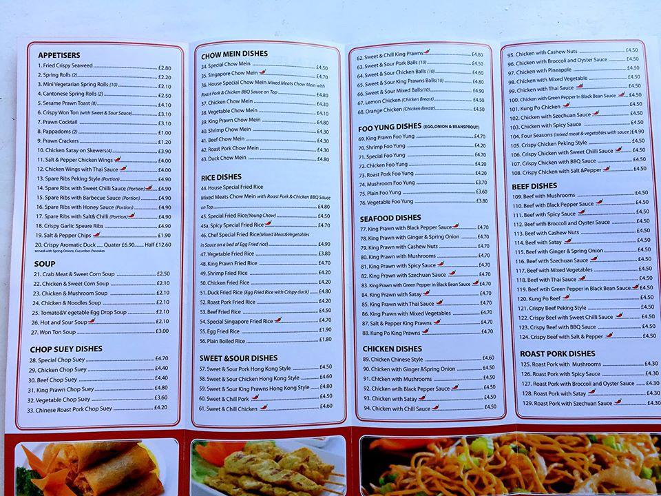 Menu at DOUBLE HAPPINESS restaurant, Ystalyfera