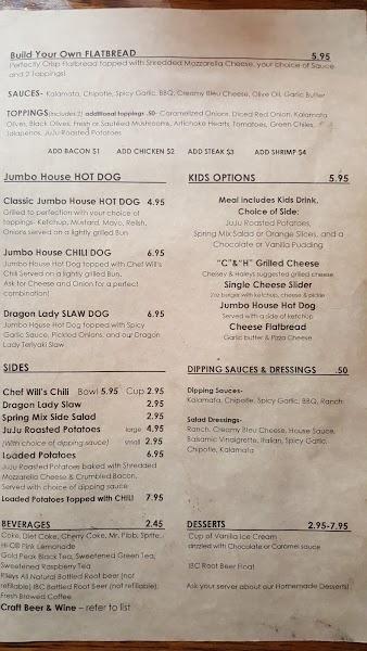 Menu at House of JuJu pub & bar, Clovis, 565 Pollasky Ave #101