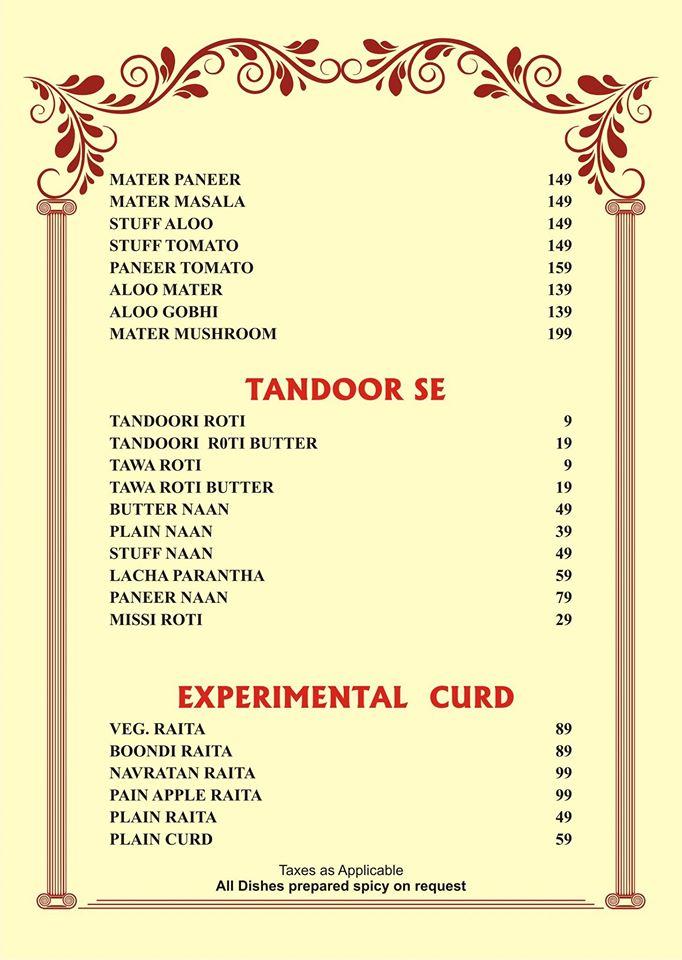 Menu at DR Foods VEG RESTAURANT (DEVIRAM), Agra