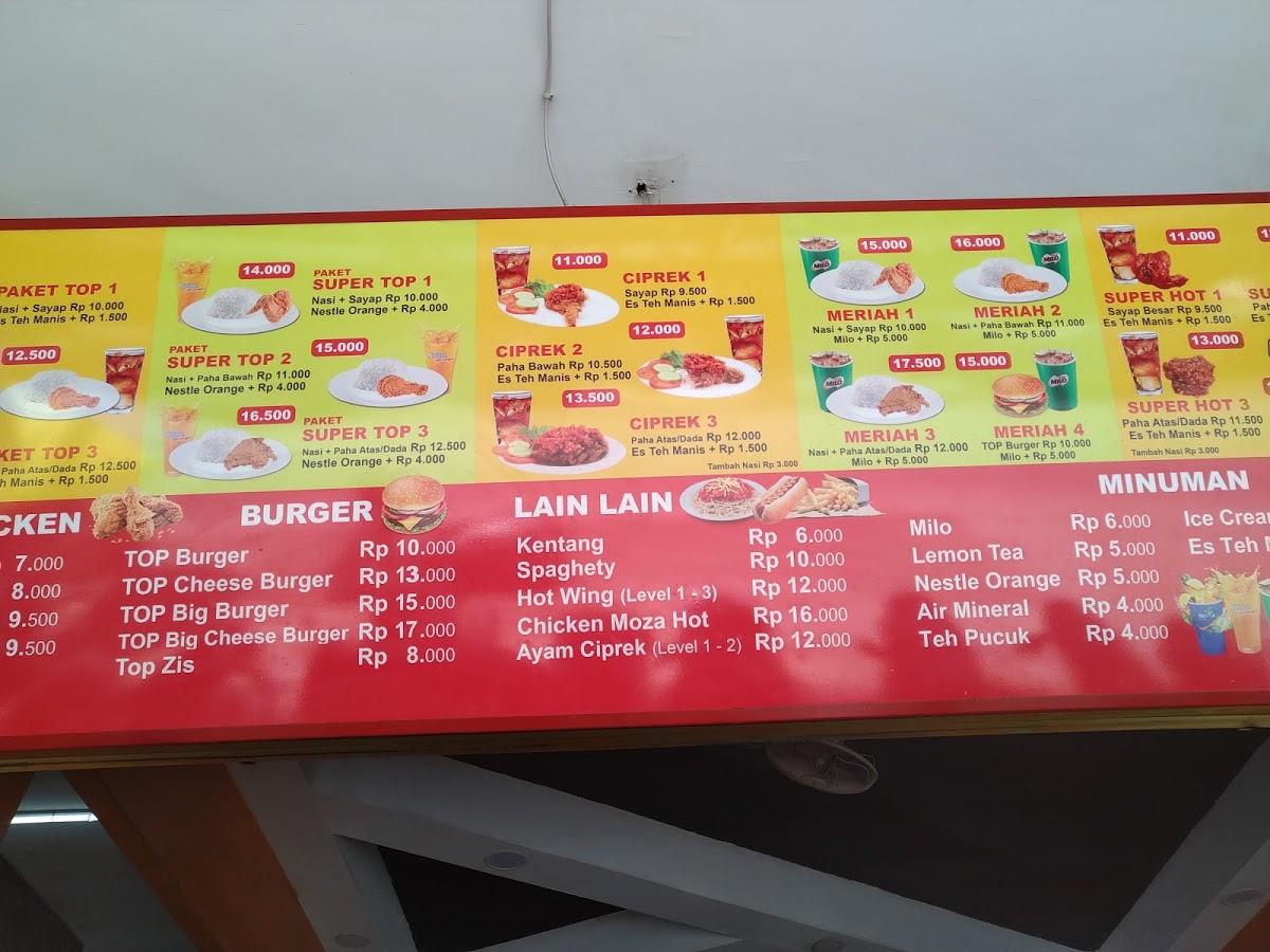 Menu at D'TOP restaurant, Bulakpacing