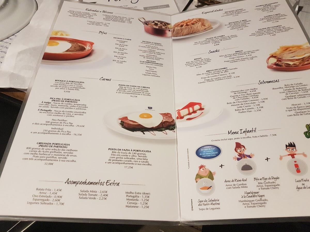 Menu em Portugália Cervejaria Belém restaurante, Lisboa, Edifício ...