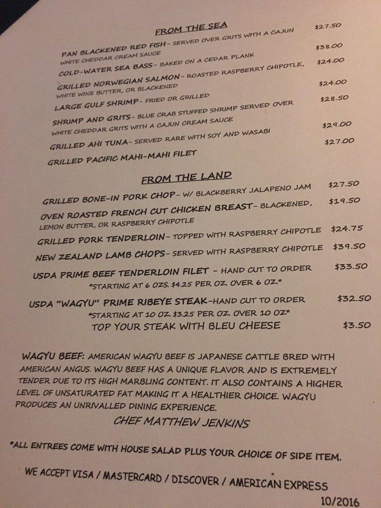 Menu at The Library Grill restaurant, Sherman