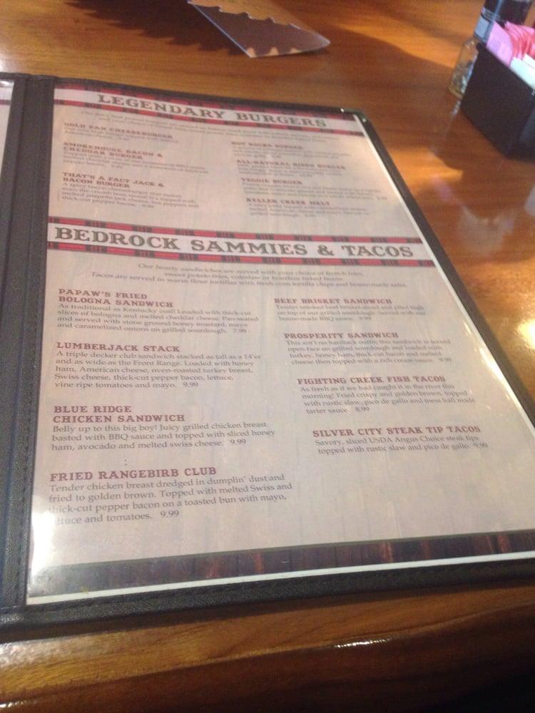 Menu at Timberwood Grill pub & bar, Pigeon Forge