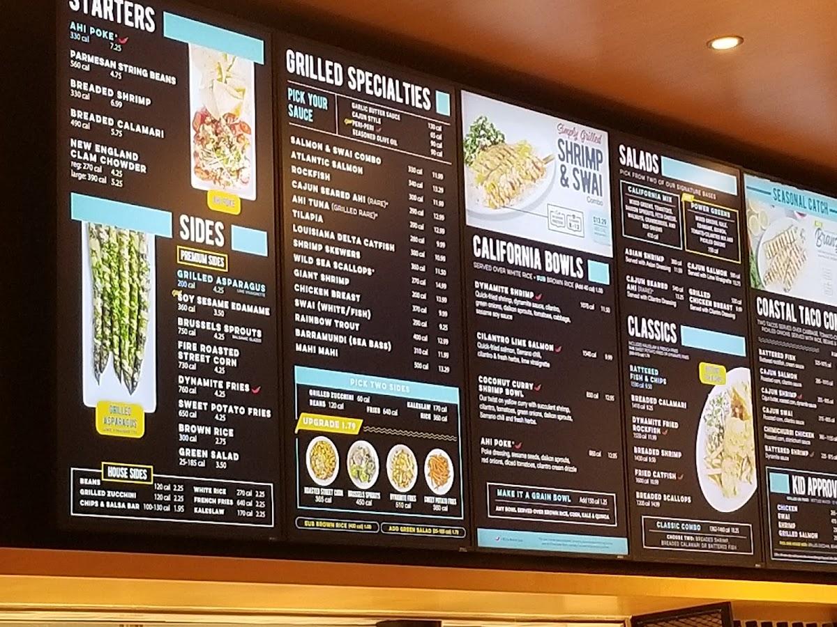 Menu at California Fish Grill restaurant, San Jose, Cherry Ave #30