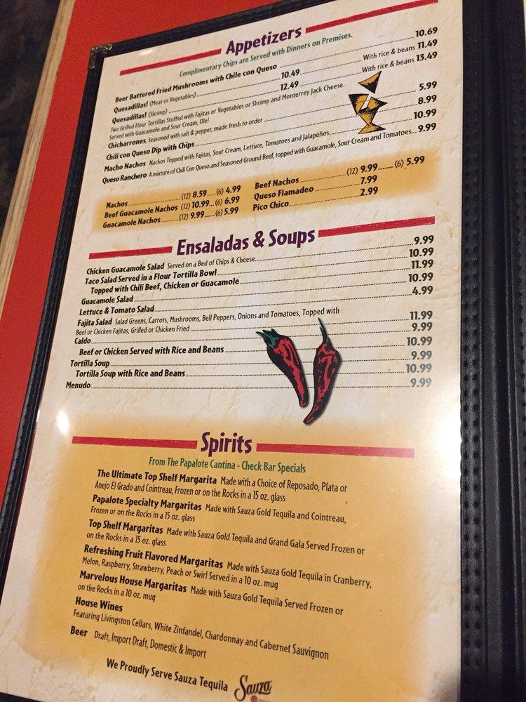 Menu at Kiko's Mexican Food Restaurant & Cantina, Corpus Christi