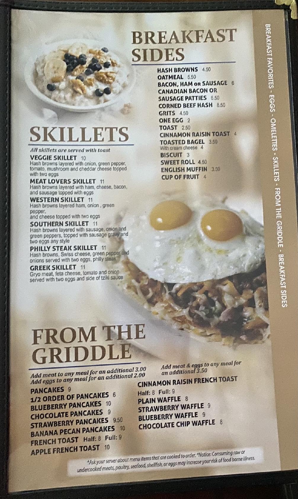 Menu at Old Port Family Dining restaurant, Clawson
