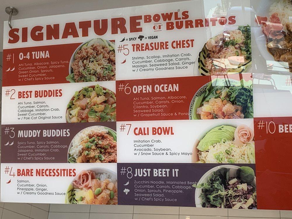 Menu at Poki Cat - Poke and Salad restaurant, Corona, 420 N Main St Ste 110
