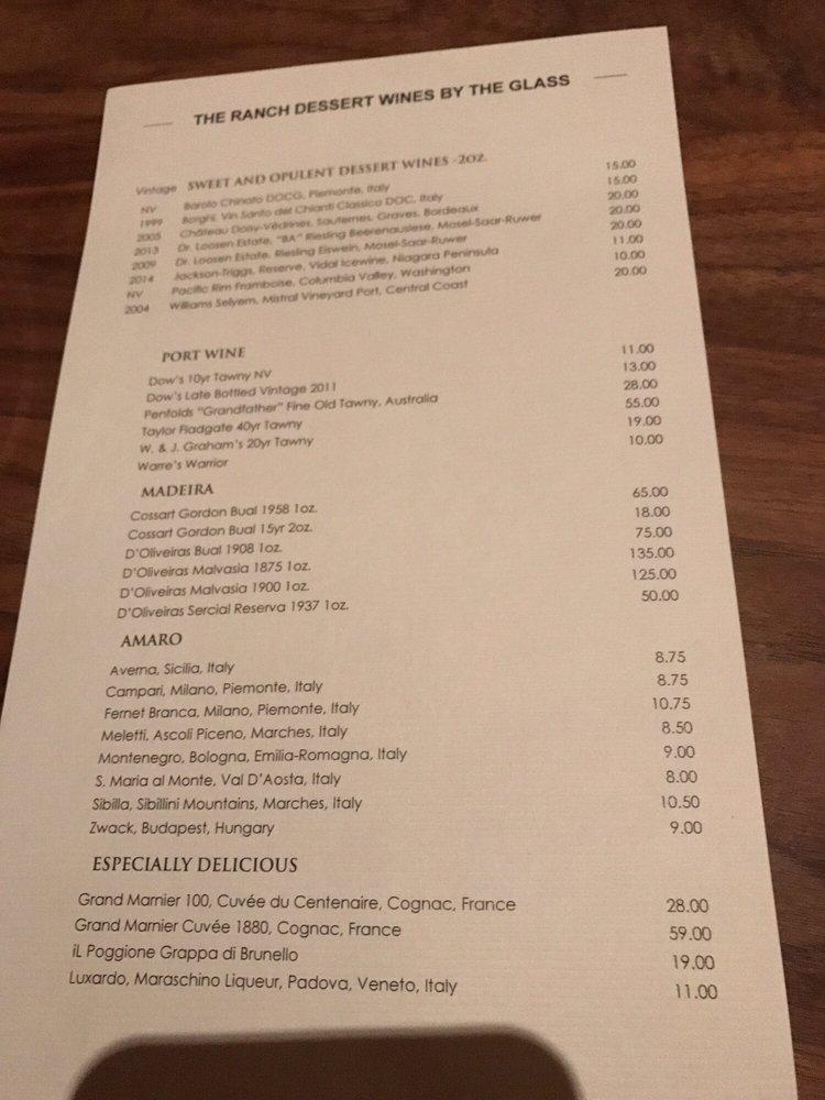 Menu at THE RANCH Restaurant, Anaheim, E Ball Rd #101A