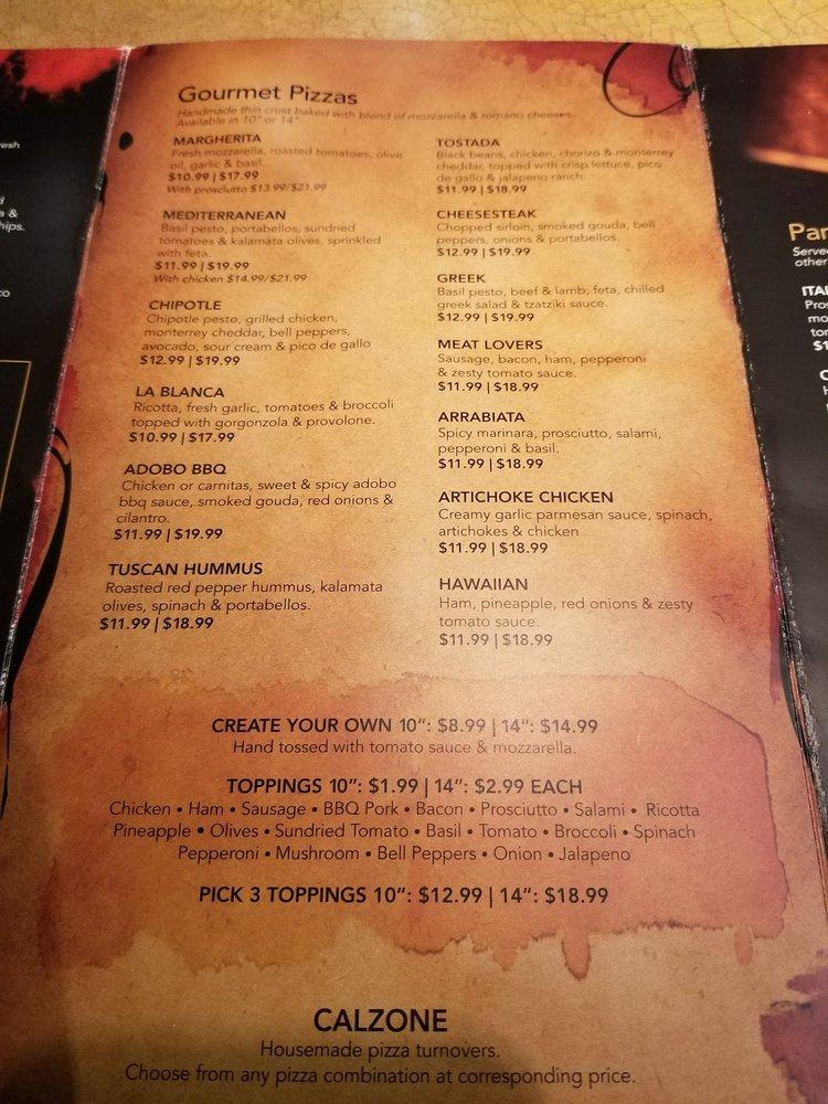 Menu at Café Del Sol cafe, Chambersburg