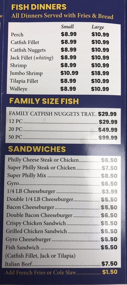 Menu at Dolphin Chicken, Fish and Grill restaurant, Springfield