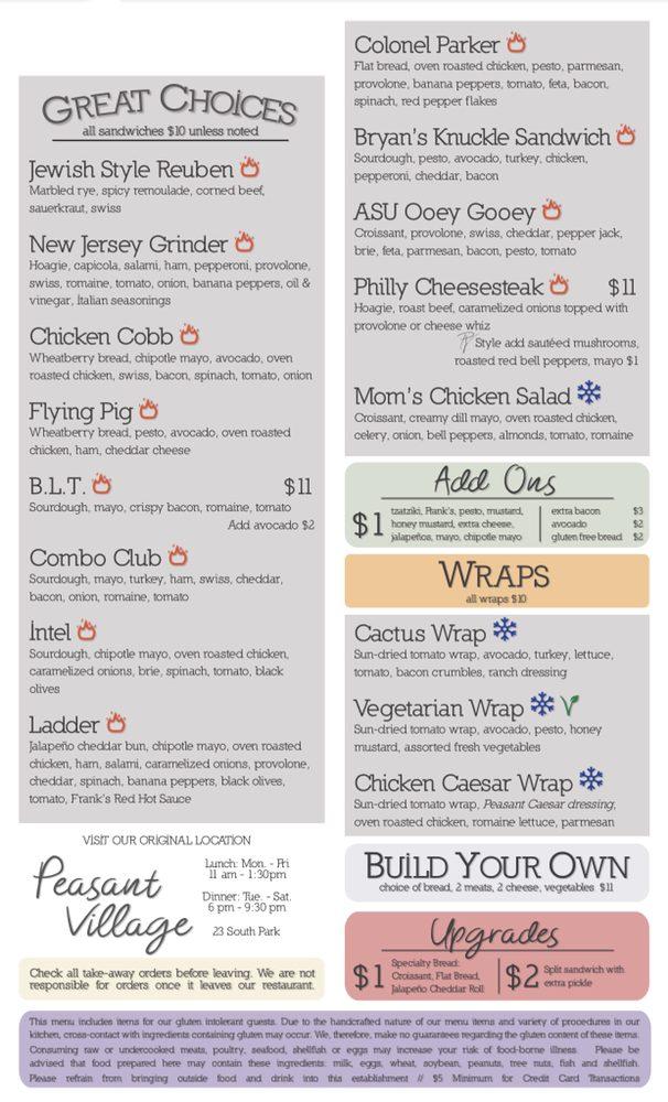 Menu at PV Deli by Chef Jason restaurant, San Angelo