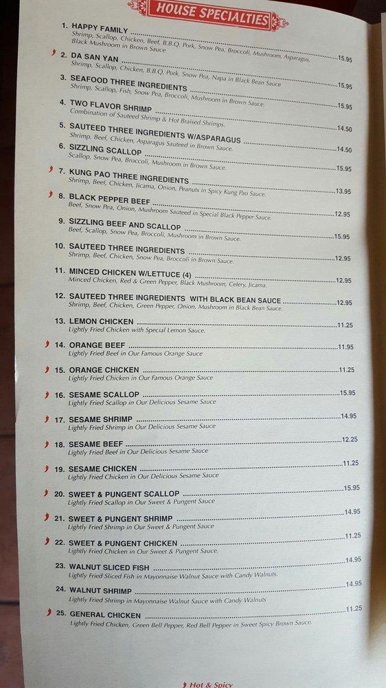 Menu at Chinese Dumpling House restaurant, Port Hueneme