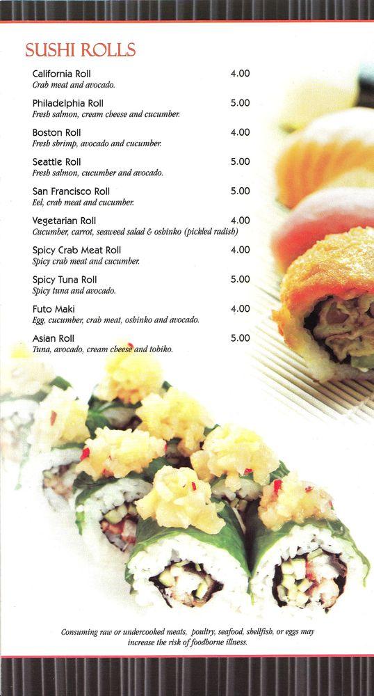Menu at WooChi super buffet restaurant, Mesa