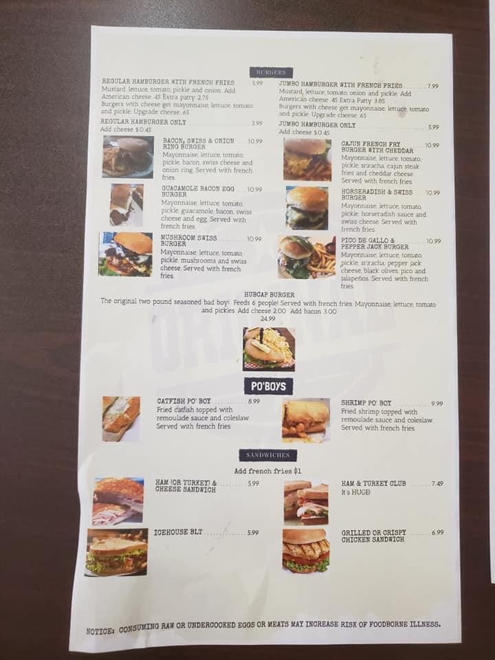Menu at Icehouse Grill restaurant, Benton, Edison Ave