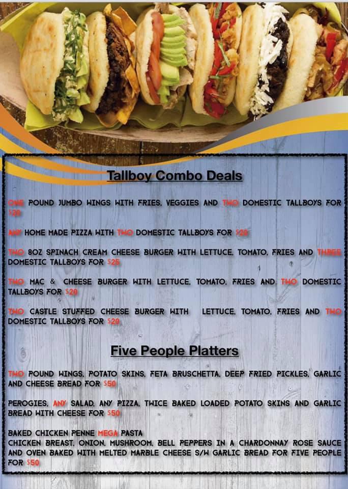 Menu at King's Castle Bar & Grill, Ajax, 570 Westney Rd S #21