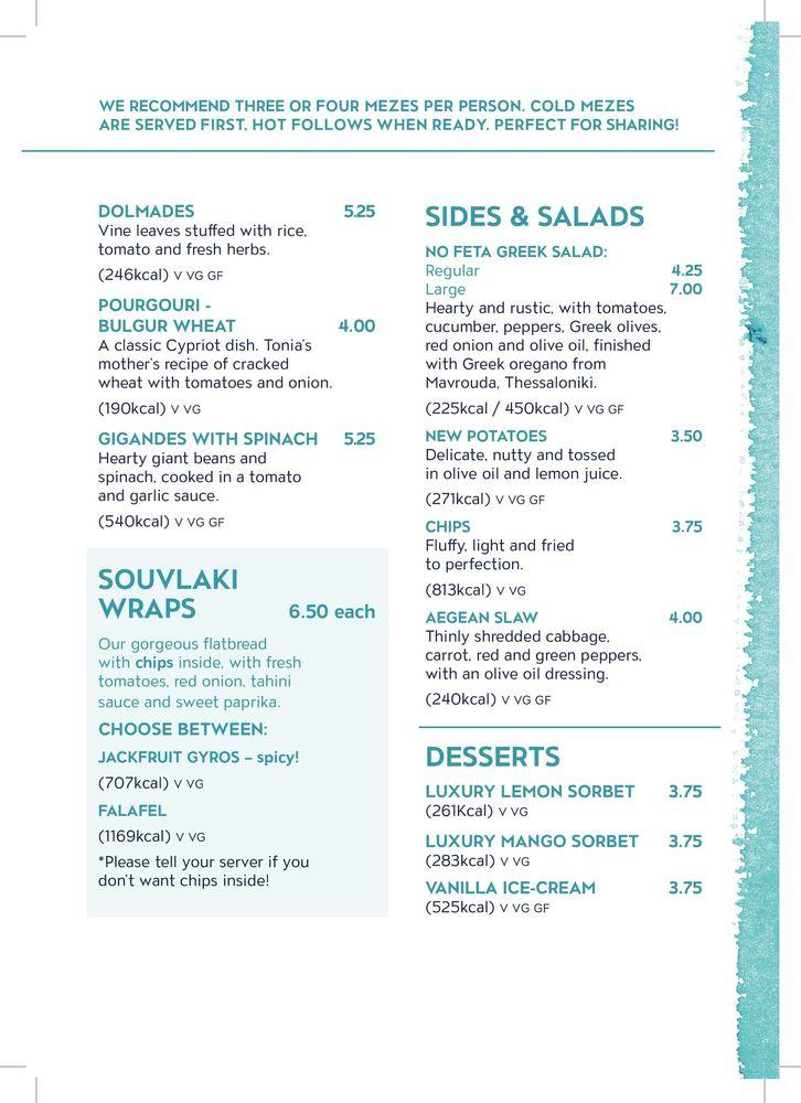 Menu at The Real Greek - Windsor restaurant, Windsor