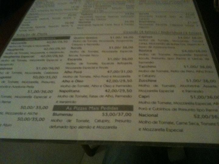 Menu at Forneria Catarina Pizza Restaurant, Florianópolis, Av. Me ...
