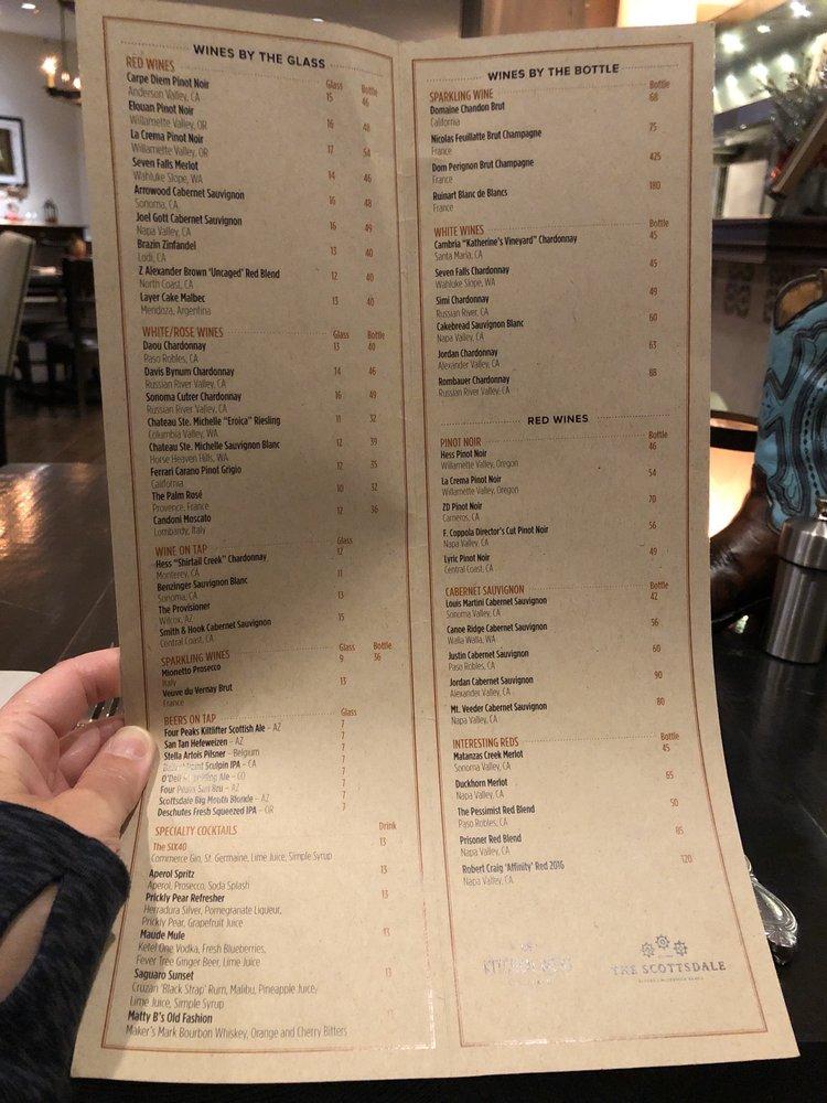 Menu at Kitchen West Restaurant, Scottsdale
