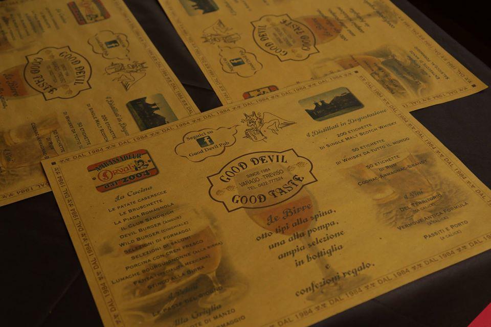 Menu at Good Devil Pub di Casteller Paolo, Varago