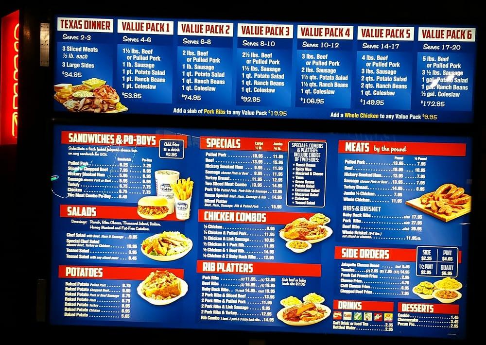 Menu at Pappas Bar-B-Q, Houston, Bissonnet at Centre