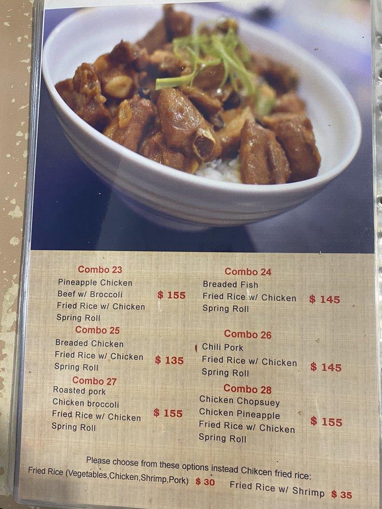 Menu at Chino 168 restaurant, Cabo San Lucas
