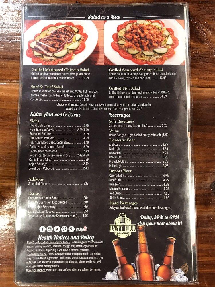 Menu at Gumbo Girl restaurant, Ridgeland, 900 E County Line Rd Suite 107