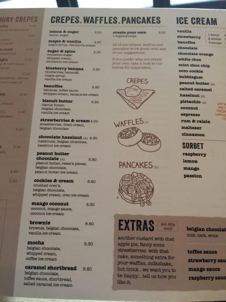 Menu at Indulge desserts, Pinner, 209-211 Marsh Rd