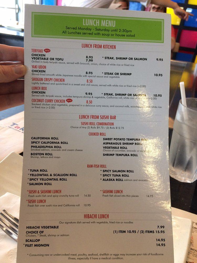 Menu at Taku Steak House restaurant, Columbus
