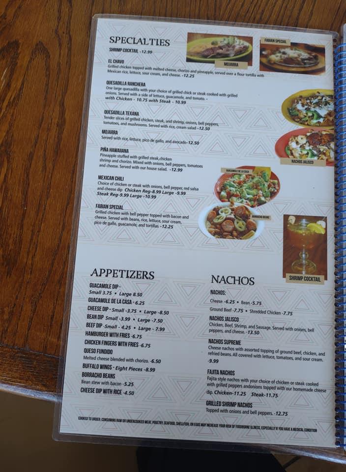 Menu at Agavero Bar & Grill, Massillon