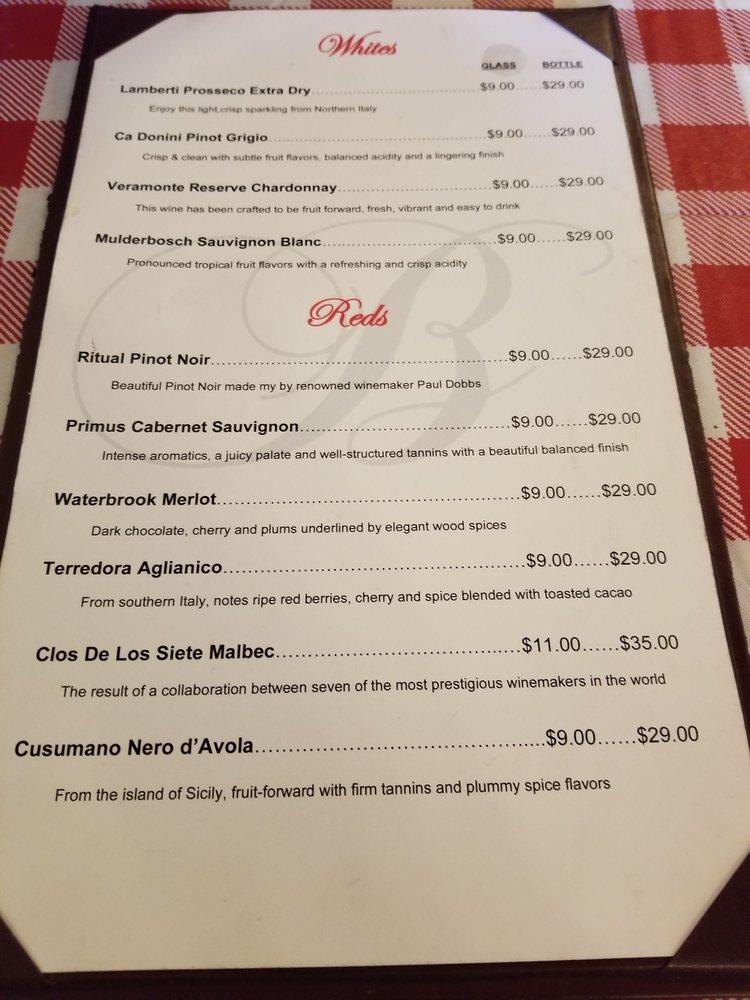Menu at Biagio's Italian Restaurant, Lake Forest