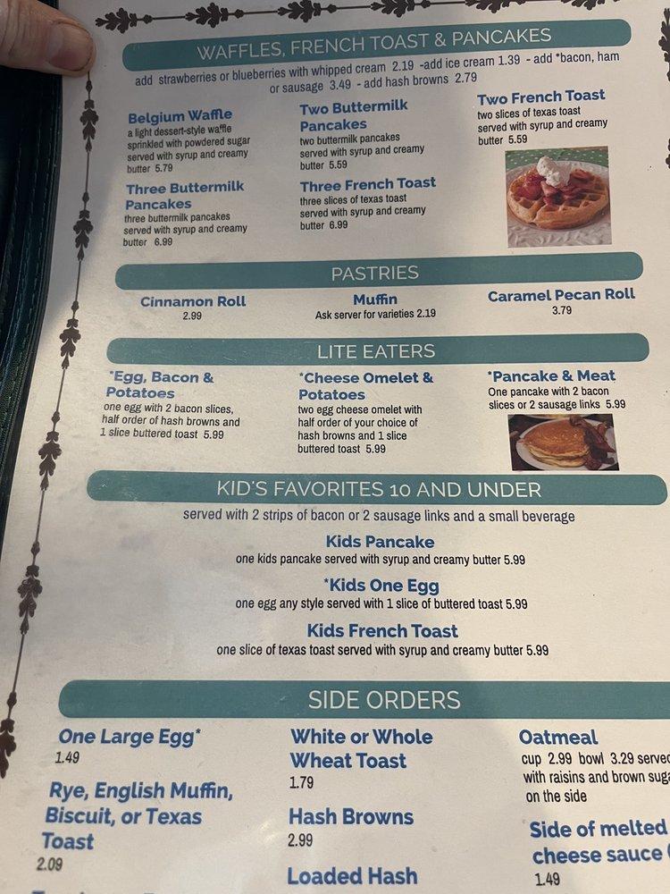 Menu at Cozy cottage cafe and fixins, Elcho