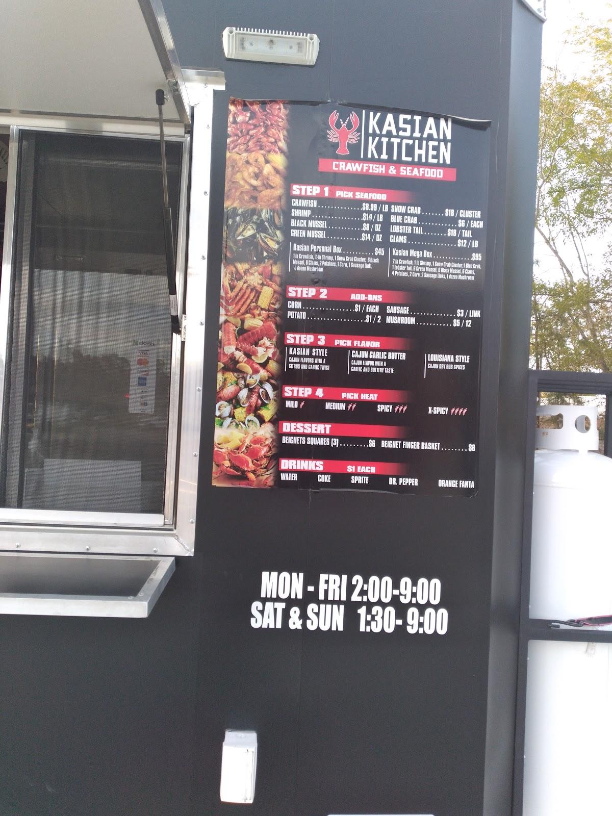 Menu at Kasian Kitchen Crawfish & Seafood restaurant, Humble
