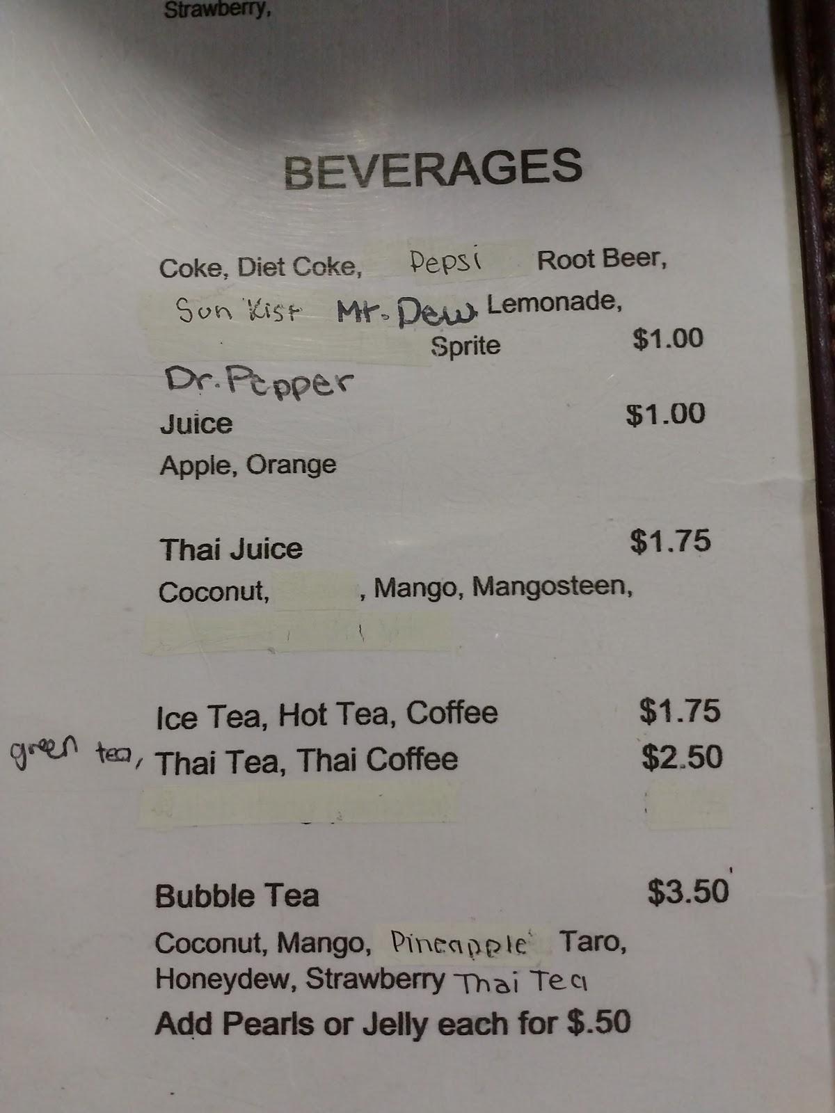 Menu at Thai Arawan restaurant, Garden City, 902 E Fulton St Building A