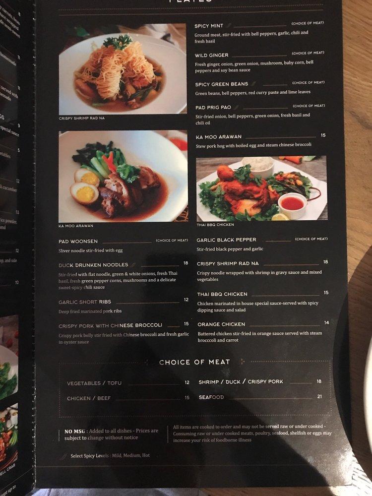 Menu at Arawan Thai Bistro and Dessert desserts, Las Vegas