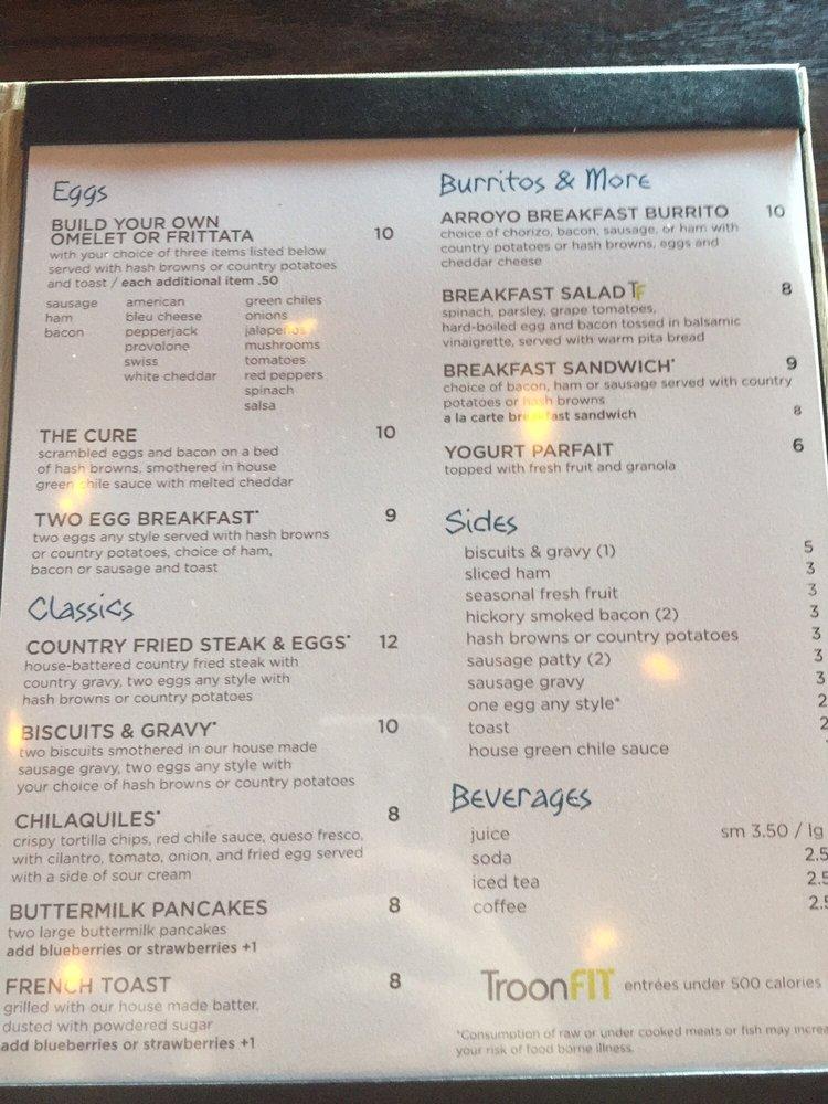Menu at Arroyo Grille pub & bar, Maricopa