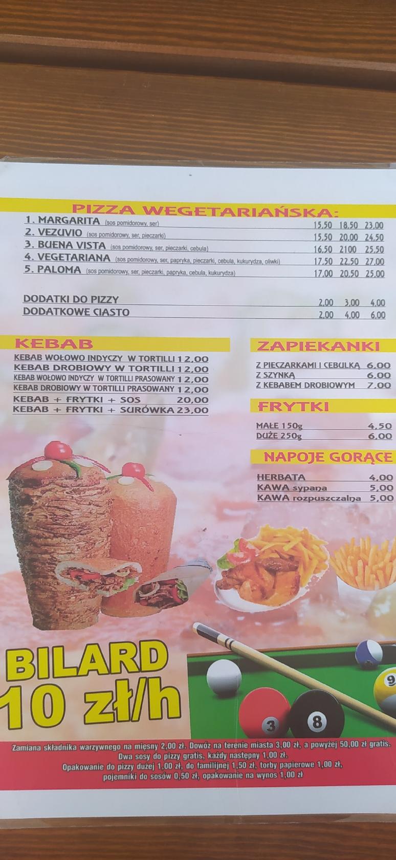 Menu at Gastronomia u Lecha - Pizzeria Pub, Golub-Dobrzyń