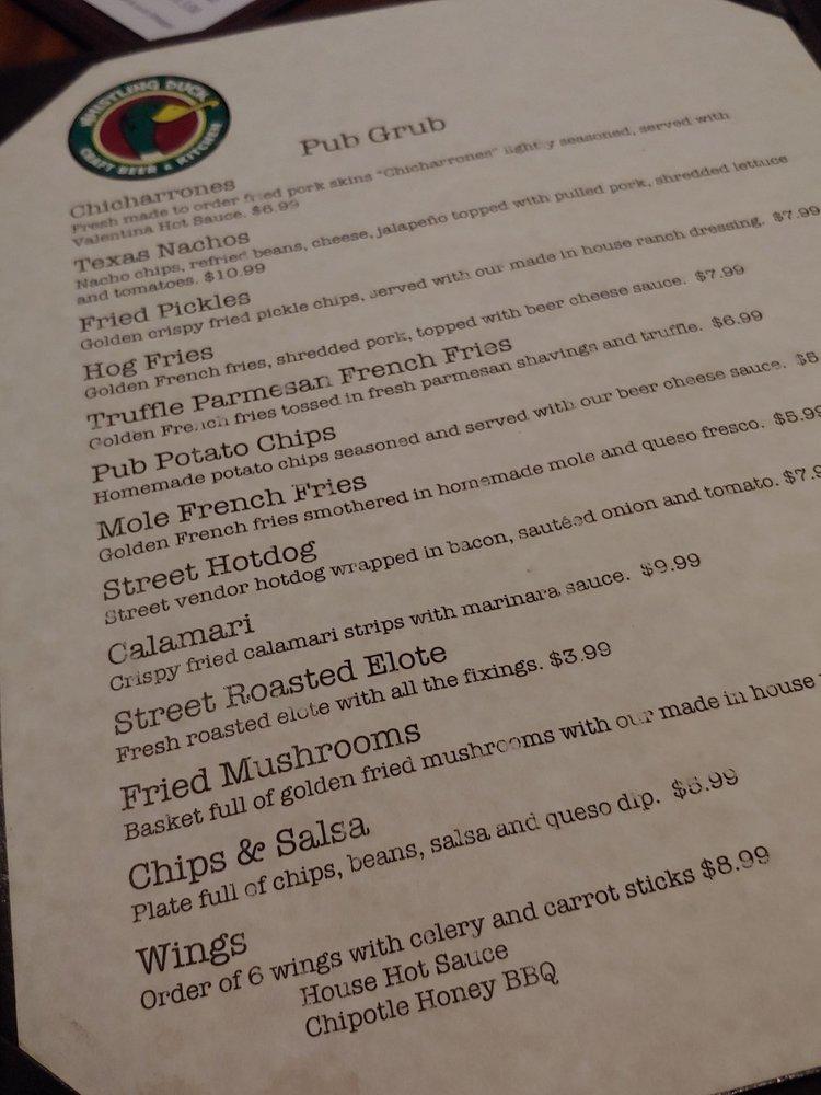 Menu at Whistling Duck Mission pub & bar, Mission