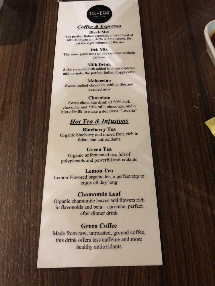 Menu at Loveria Caffè Taste Of Italy pub & bar, Colleyville