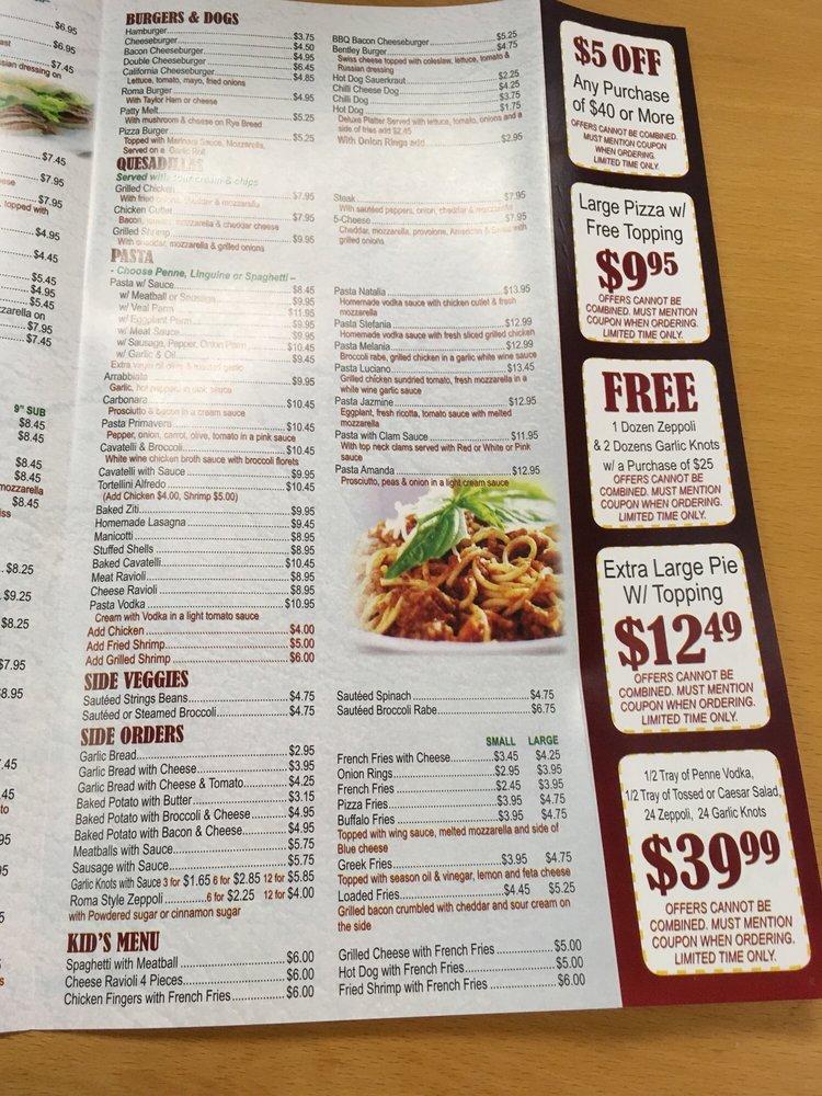 Menu at Villa Roma Pizzeria & Deli, Clifton