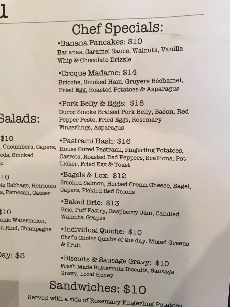 Menu at The Parkview pub & bar, Winter Park